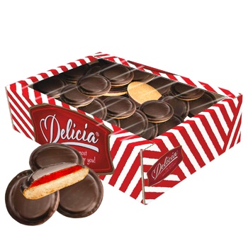 Delicia Cookies in Dark Chocolate with Cherry Flavor 500g buy from 130. ...