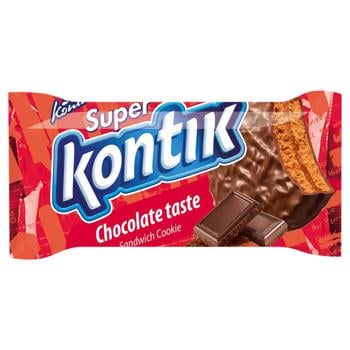 Biscuit-sandwich Konti Super-kontik nuts in chocolate glaze 100g ...