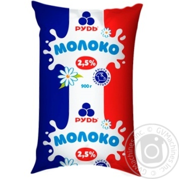 Молоко Рудь пастеризованное 2,5% 900г - заказать лучшие с METRO
