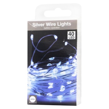 Silver Wire Lights 40 led buy from 69.90 UAH – Metro Kyiv, Dnipro ...