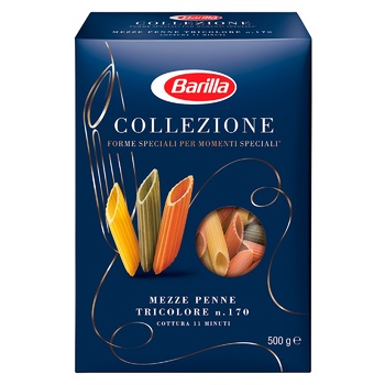 Barilla Collezione Mezze Penne Tricolore Pasta 500g - order the best ...