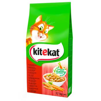 Kitekat with beef and vegetables dry cat food 12kg - order the best ...