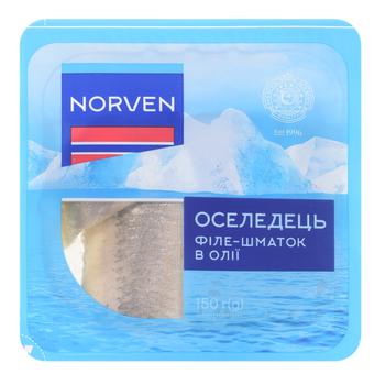 Оселедець Norven Класичний в олії філе 150г - замовити найкращі з КОСМОС