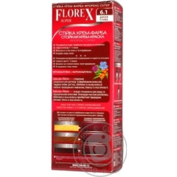 Крем-краска Florex для волос цвет дикая слива - заказать лучшие с Auchan